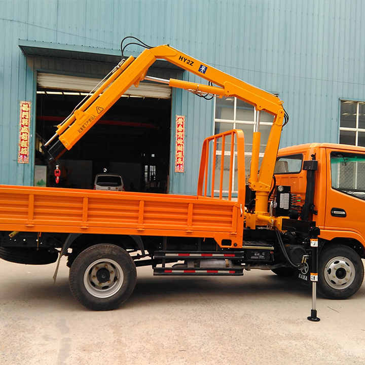 2 Ton Truck Mounted Lorry Crane Hydraulic PTO Oil Pump Folding Boom ...