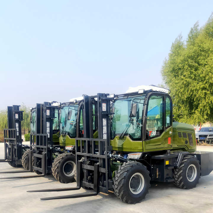 Factory HUAYA 4x4 All Terrain Forklift 3 3.5 4 5 Ton Dirt Road off Road Forklift 3000 kg ...