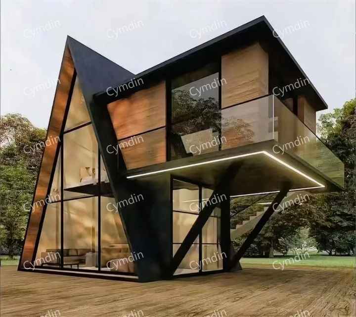 Cymdin Triangle Modular a-Frame Wooden Camper Container House