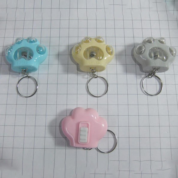 Hot Sale Cute Cat Paw Keychain LED Luminous Keychain Kawaii Ladies Bag ...
