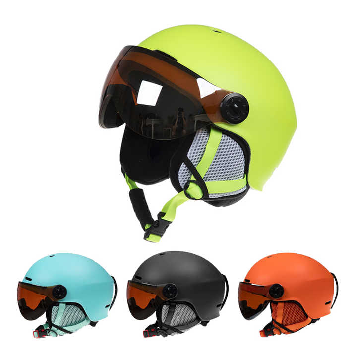 Men Women Snow Sports Anti-UV Goggles Detachable Earmuffs Snowboard ...