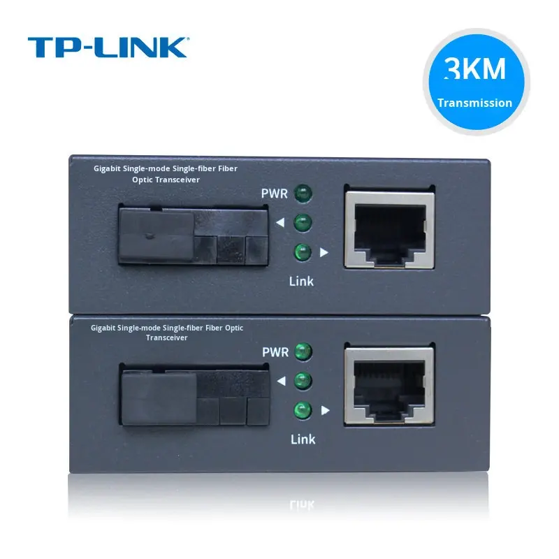 TPLINK Gigabit Ethernet Fiber Optic Transceiver Single Mode Single ...