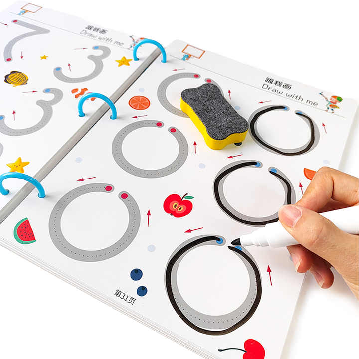 Children Stroke Line Dot to Dot Activity Book for Pen Control