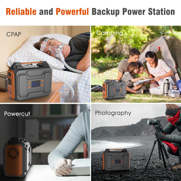Solar Portable Generator 300W Solar Home System Portable UPS Power ...
