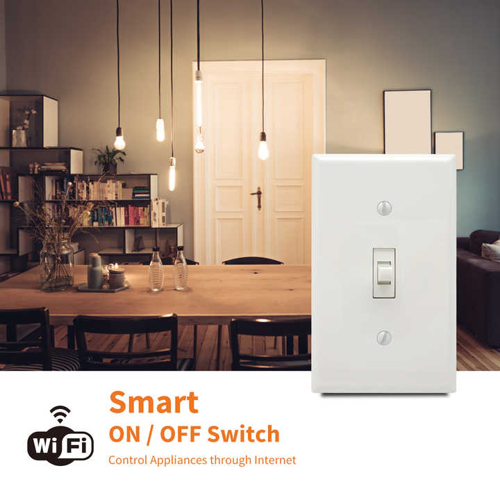 Alexa Google Controlled Wifi Toggle Switch for Smart Homes