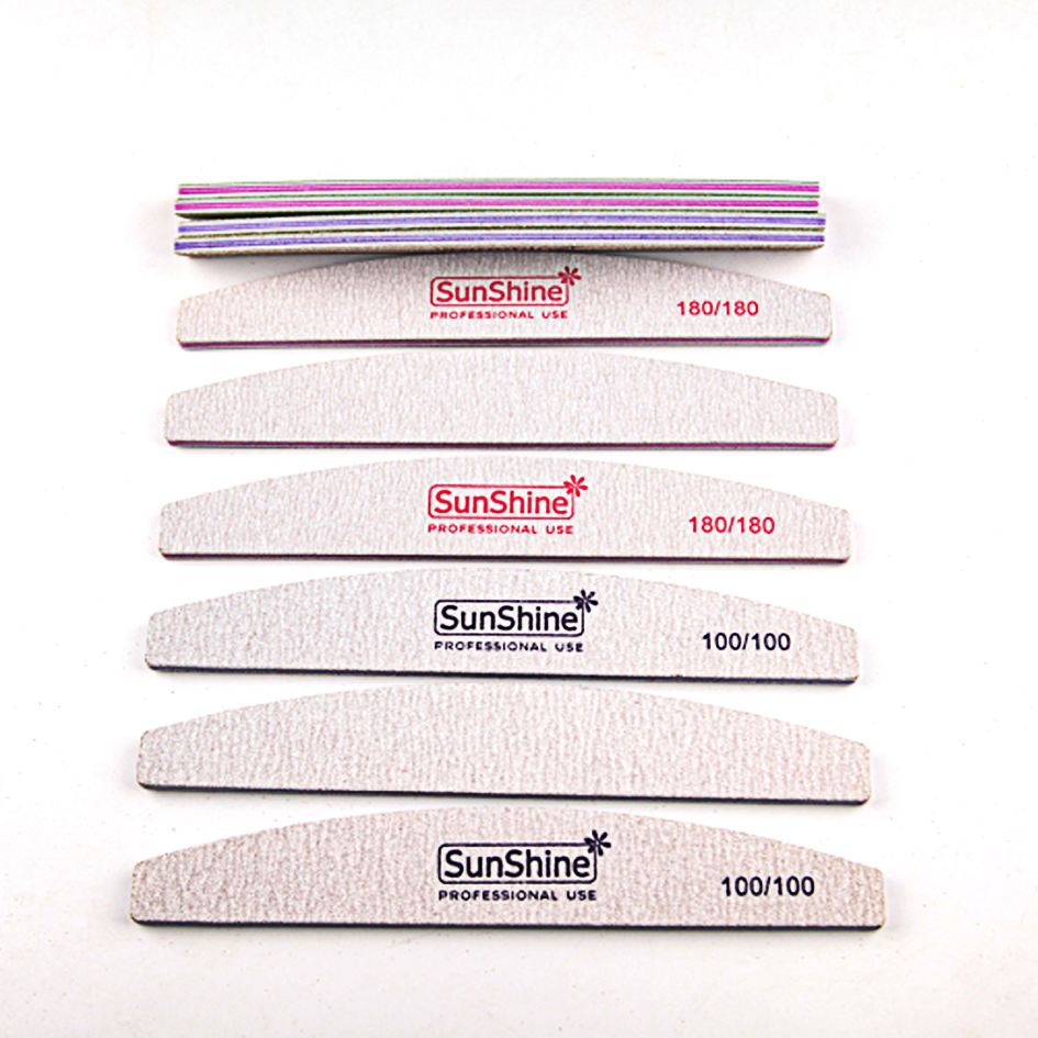 High Quality Nail File Half Moon Shapes Finger 100/180 Customized ...