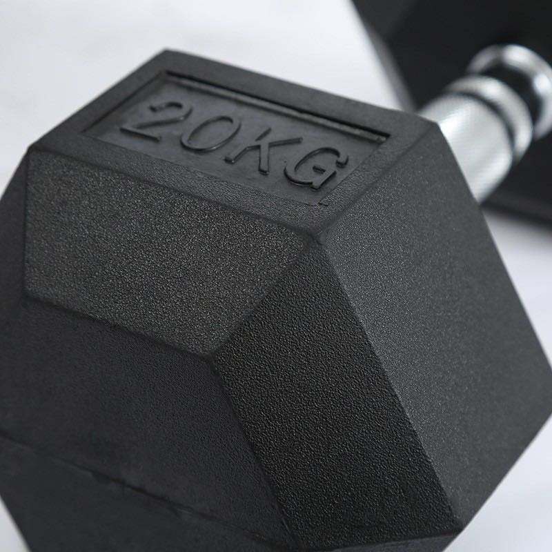 15kg Dumbbell Set Portable Dumbbell Sets for Fitness Steel Hex Rubber ...