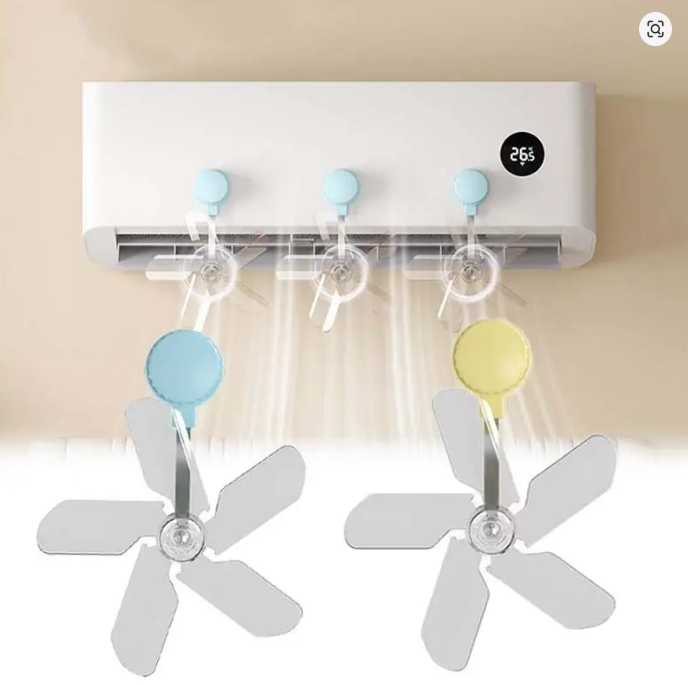 3Pcs Wall Mounted Conditioning Guide Fan Plastic Adjustable Suction Cup Air Conditioning ...