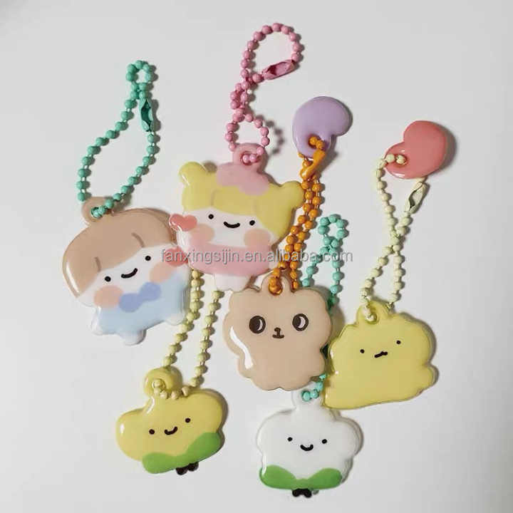 Small Moq Custom Puffy Keychain Mini Cute Pvc Sponge Foam Puffy Charm ...