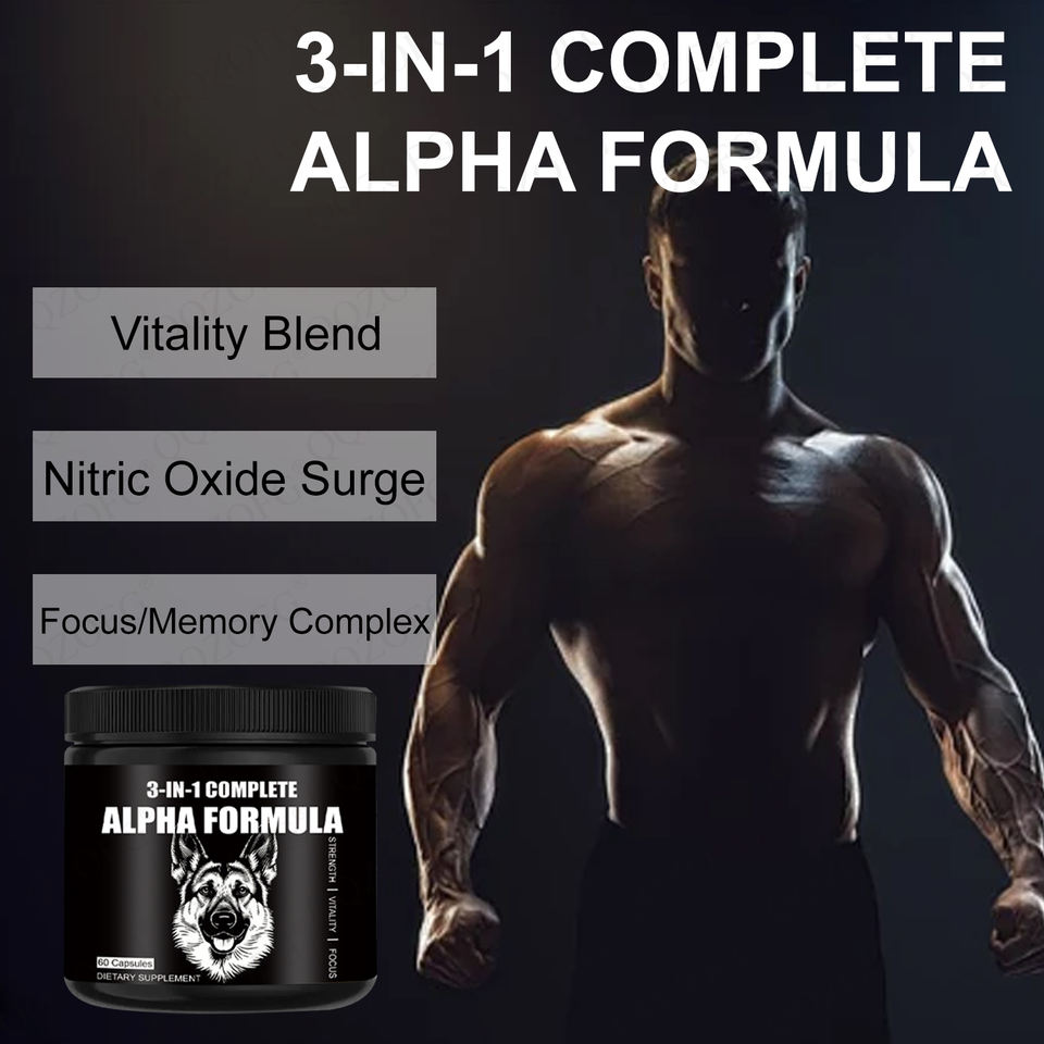 OEM Supports 3-IN-1 COMPLETE ALPHA Capsule Vitality Nitric Oxide Booster for Blood Flow Focus ...