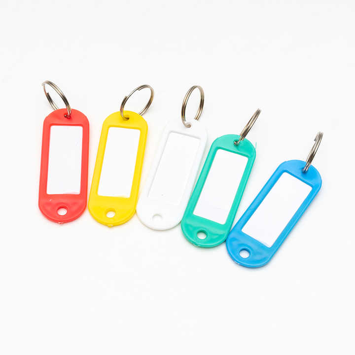 Colorful Plastic Keychain Key Fobs - Luggage ID Tags