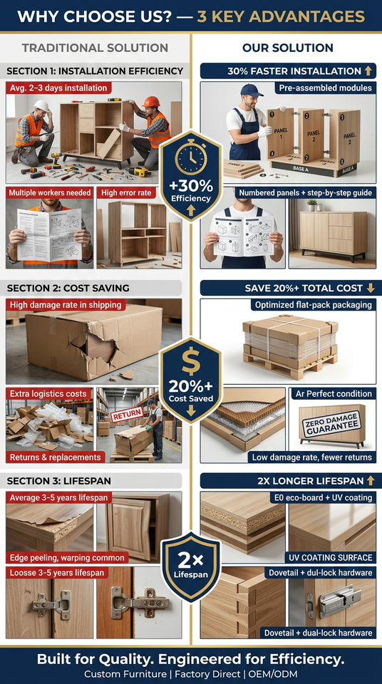 Custom Modular Plywood Kitchen Cabinet Unit Anti Scratch Tabletop ...