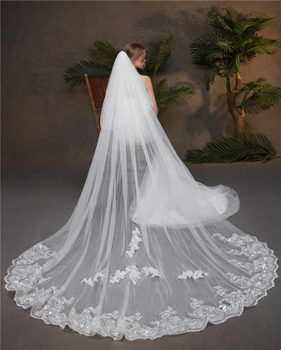 Diamond wedding veil store