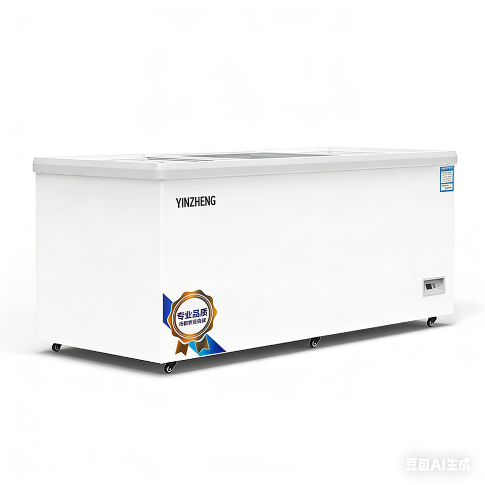 YINZHENG Deep Freeze Commercial Display Case 920L Glass Top Chest ...