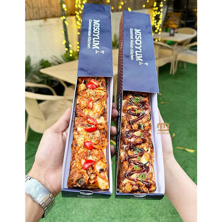 25cm Korean Pizza Box - Custom Printed Slide Drawer