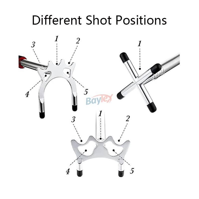 Retractable Billiards Cue Stick Bridge with Removable Metal Bridge Head ...