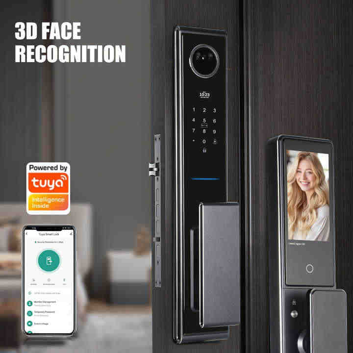 Gensys Smart Door Lock Home Double Sided Wifi 3d Face Recognition Tuya App Automatic Smart Locks ...