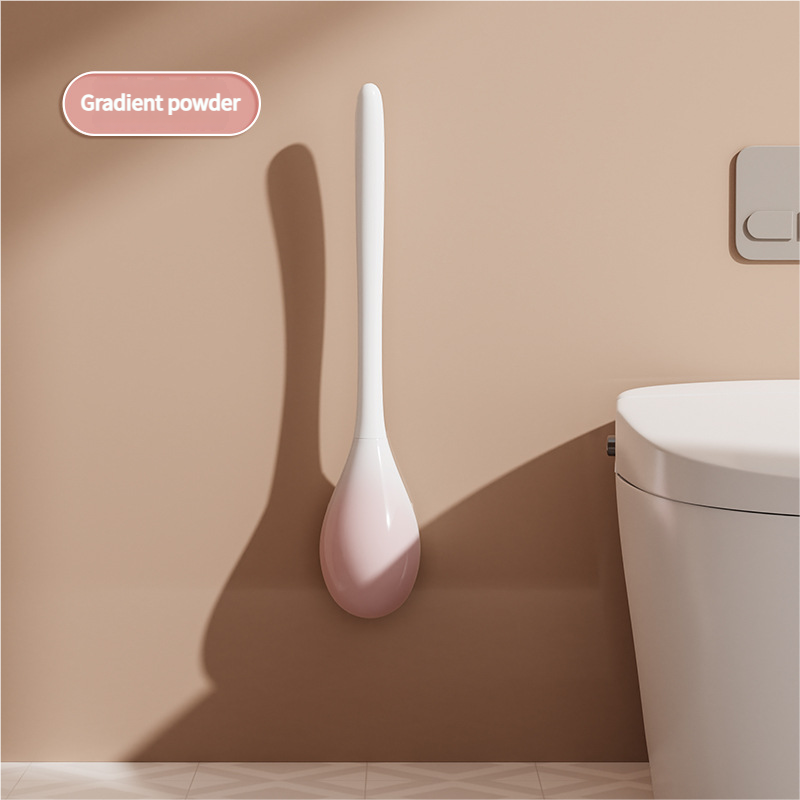 Toilet Brush No Dead Angle Household Punch-free Toilet Silicone Brush ...