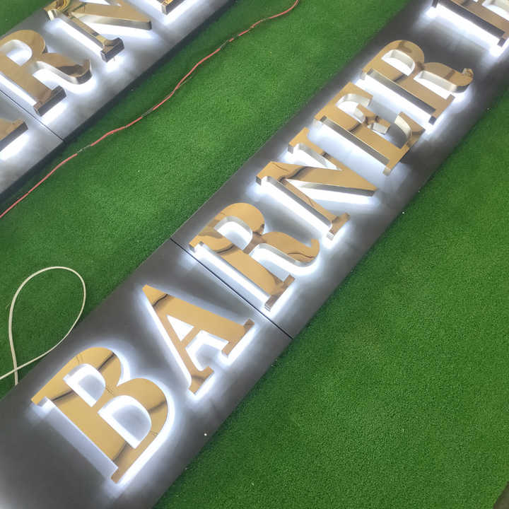 Custom LED Letter Sign With 3D Backlit Design Business Signage Design ...
