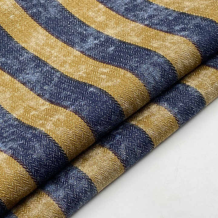 Wholesale Bali Indonesian Blue Yellow Yarn Dyed Stripe Reversible ...