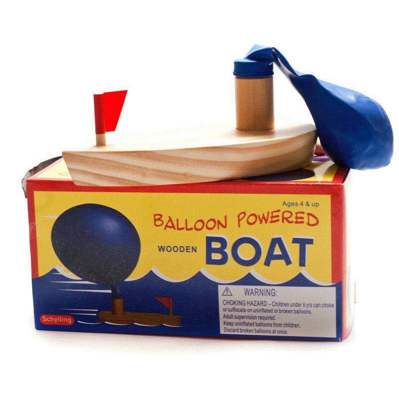 Wooden Balloon Powered Boat Science Experiment Kit Physics Learning Toy ...