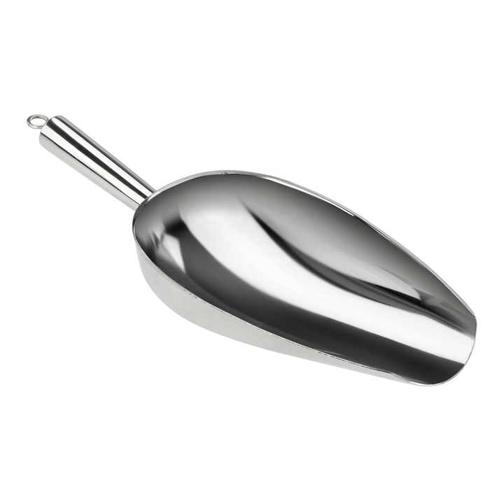 Heavy Duty Stainless Steel Utility Scoop, Round Bottom, Straight Handle ...