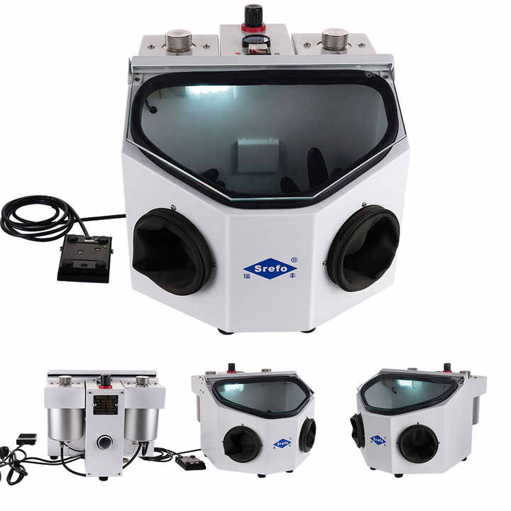 Mini Portable Dental Sand Blasting Machine - Alumina Double Gun