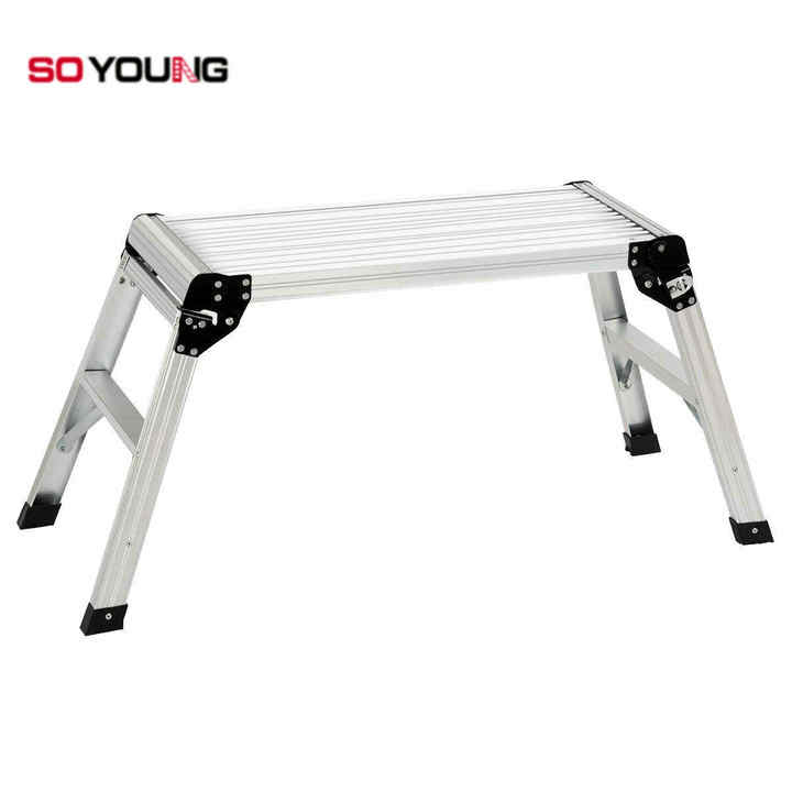 Industrial Style Aluminum Portable Working Platform Step Stool Ladder ...