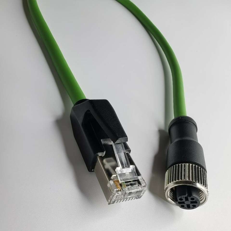 SHANWEI M12 Connector D Code 4-Pin RJ45 Plug Profinet Ethernet Cable ...