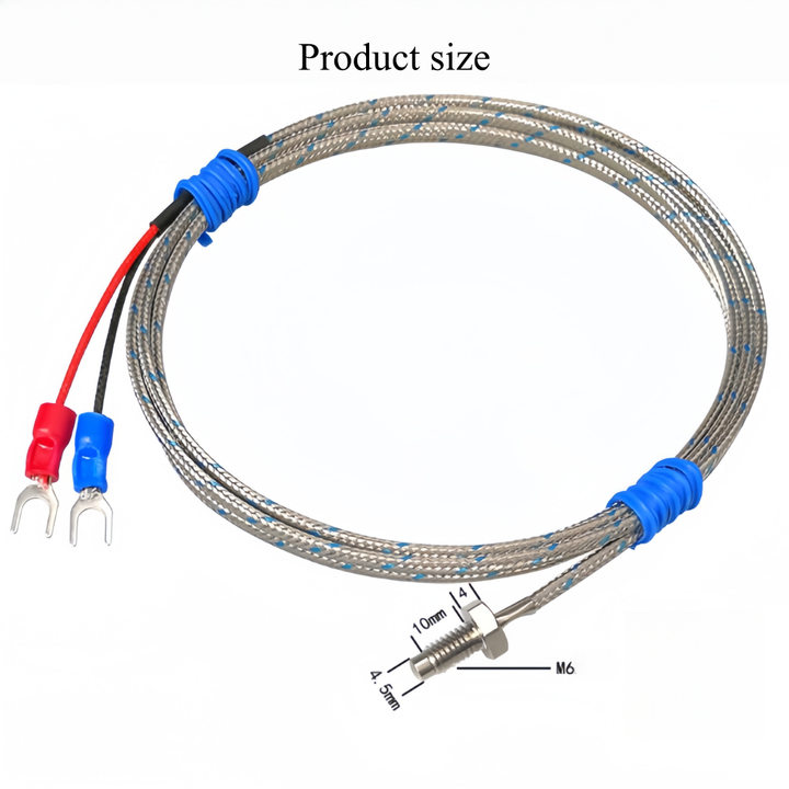 PT100 Screw-type Thermocouple Threaded Resistance Thermometer M6/M8 ...