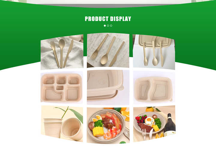 Biodegradable Disposable Bamboo Powder Lunch Boxes with Leak-proof LIDS ...