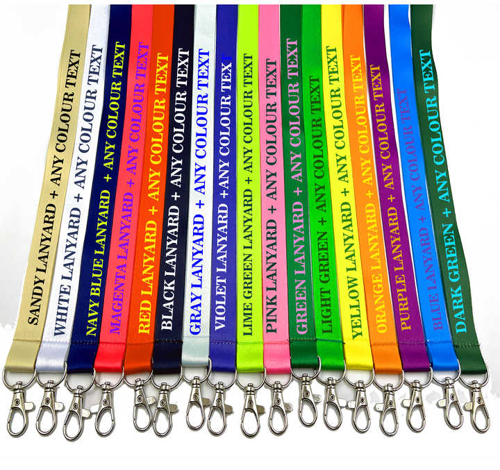 Personalized Polyester Neck Lanyards - Sublimation Printed