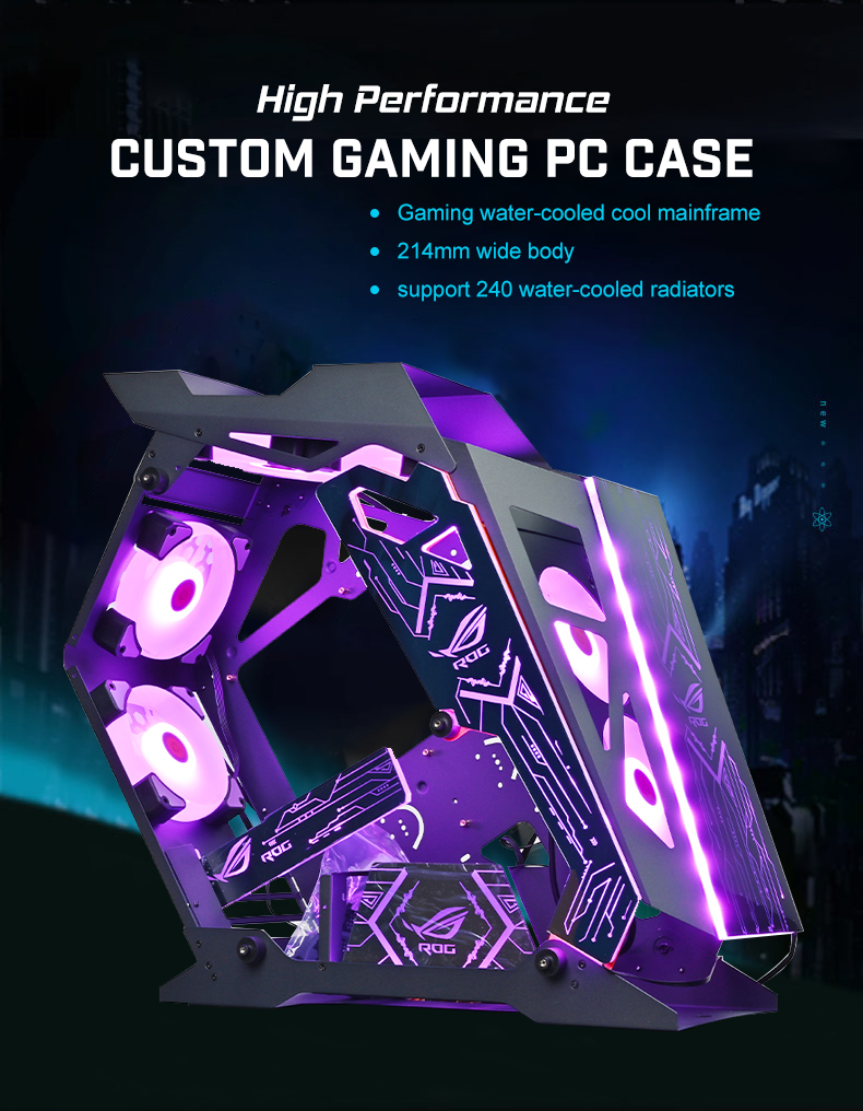 New 2023 Gaming Computer Case PC Gaming RGB ATX Computer Case Gaming ...