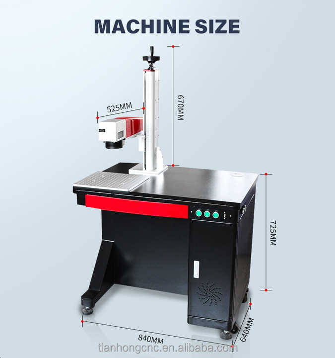 High Quality 30W Acrylic Fiber Laser Marker Marking Machine High Speed ...