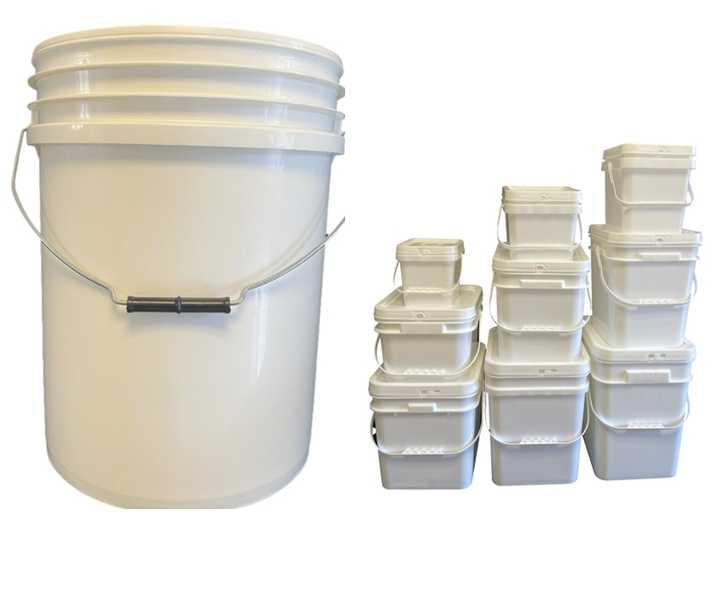 1L-50L Plastic Pail Pack 10kg Plastic Buckets Food Grade 5 Gallon ...