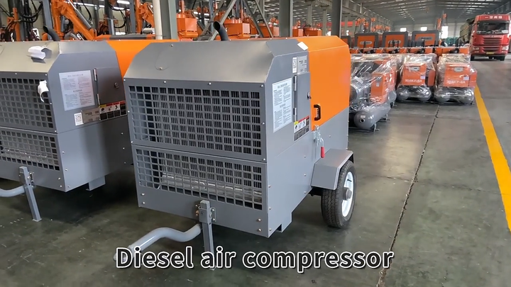 185cfm diesel Engine Portable air Compressor 185 Cfm diesel air ...