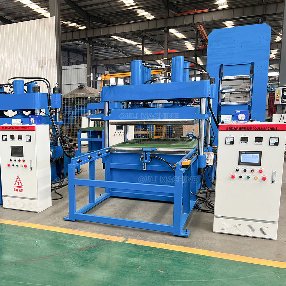 Recycled Rubber Floor Tile Vulcanizing / Tile Molding Making Machine ...