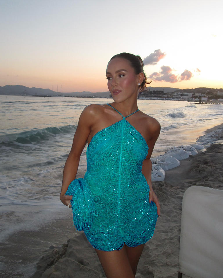 King Mcgreen Star Sexy Backless Short Dress - Elegant Halter