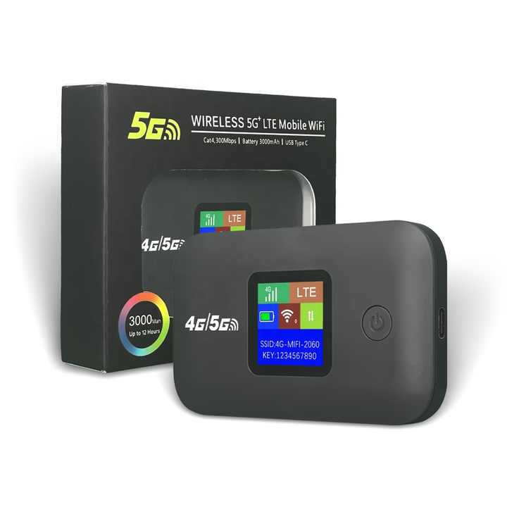 4g Mobile Router, Wireless Portable Wifi Router with Sim Card Slot, Pocket Wifi Modem, Hotspot ...