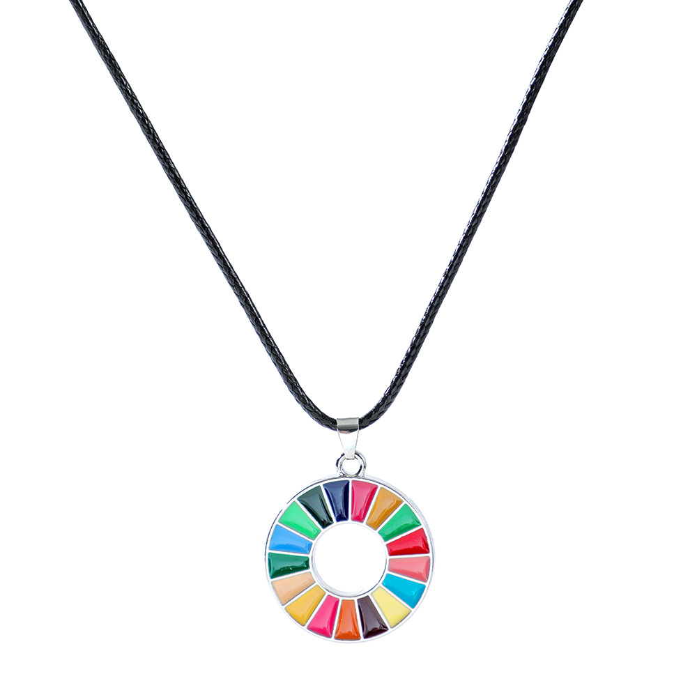 Rainbow Circle Sustainable Development Goals Badge - Custom Metal ...