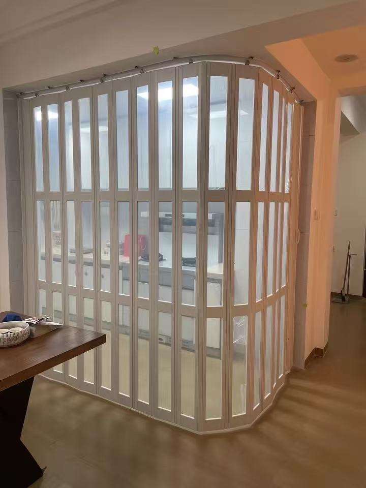 PVC Folding Door Open-Style Modern Minimalist Sound Insulation Kitchen ...