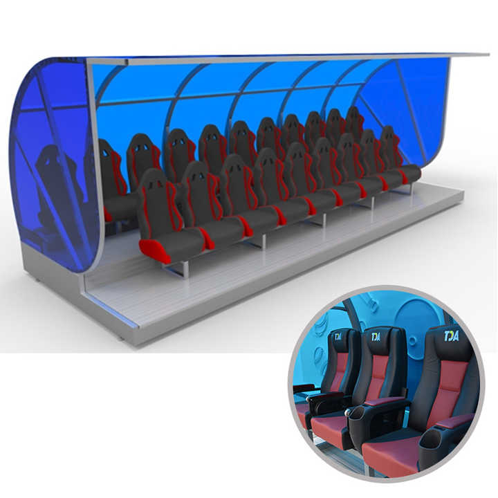 Luxury 2-row Outdoor Soccer Player Bench With 1-year Warranty & Oem