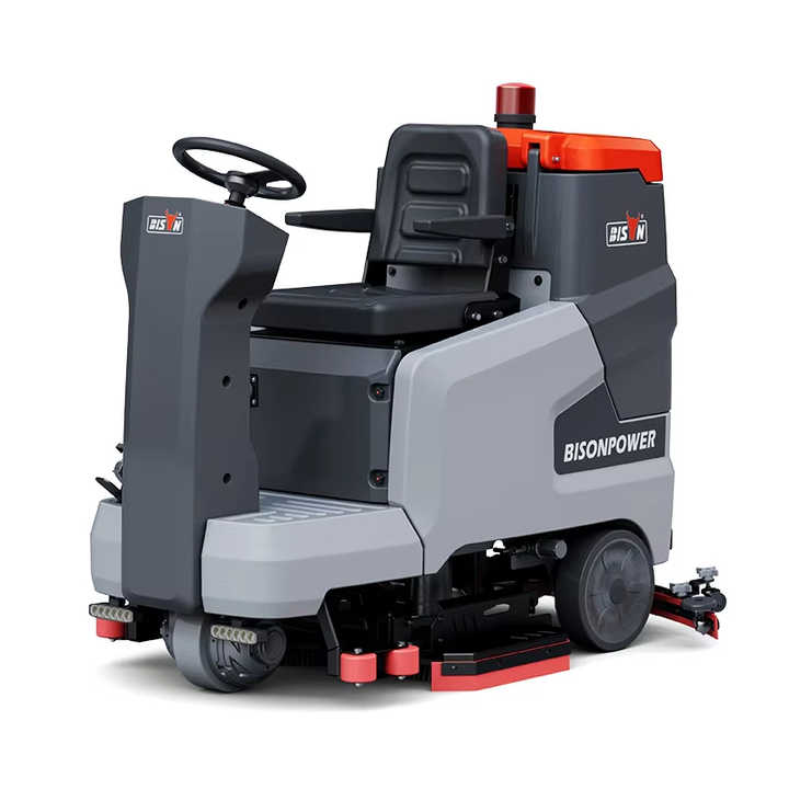 CE 230v Battery Operated Ride-on Floor Scrubber - BISON