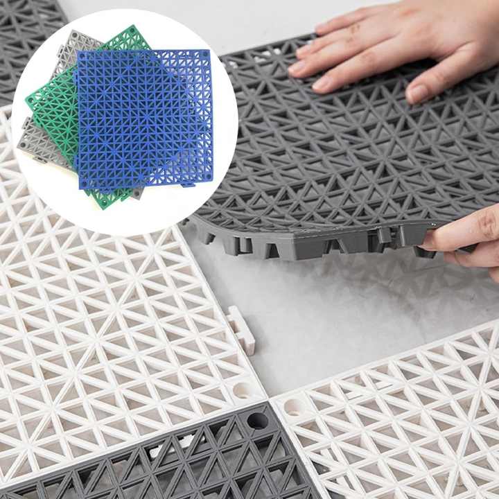 Interlocking Drainage PVC Modular Floor Tiles - Non-slip