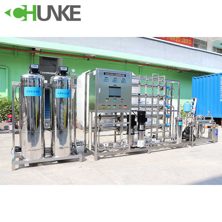 1m3ph Dual Stage Commercial Pure Water Dual Stage Reverse Osmosis ...