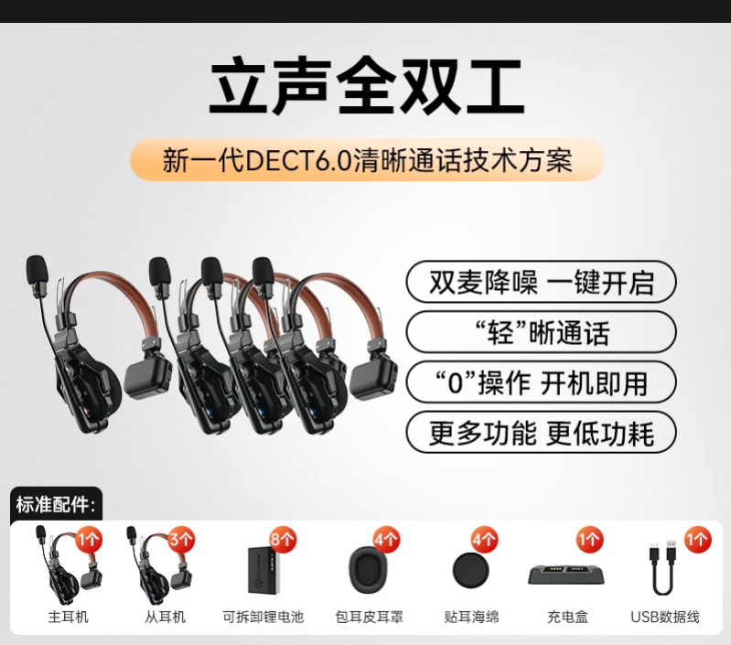 MOMA Mammoth Wireless Noise Cancelling Headset System for Call Centers ...