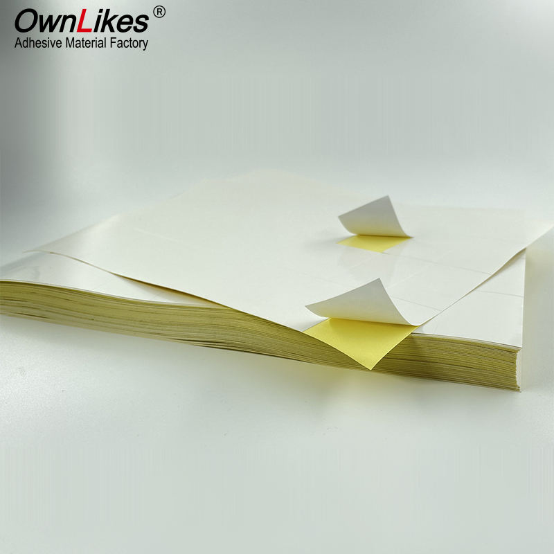Flexography A4 Sticker Paper Self Adhesive A4 Paper Half Cutting Glossy ...