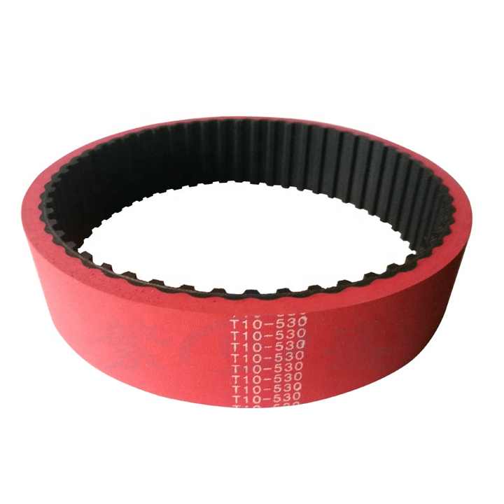 Rubber timing belt toothed belt with red rubber coating T10-530 ...