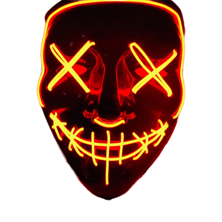 Scary Halloween LED Mask - Glowing Purge Mask for Parties