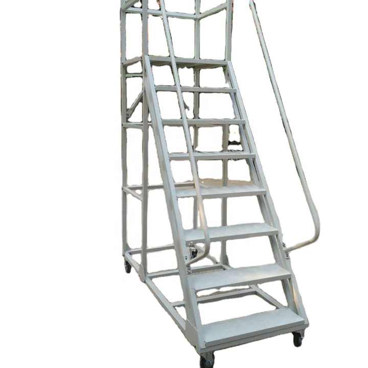 Aluminum Rolling Platform Ladder - Durable & Easy to Fold